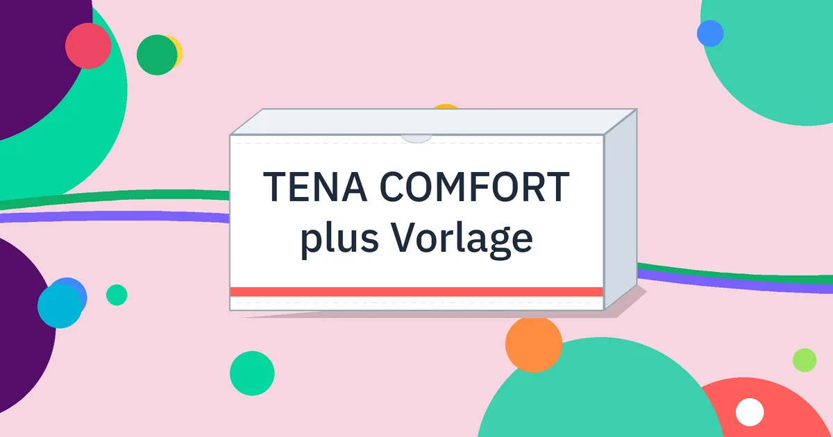 Symbolbild: Packung mit der Aufschrift TENA COMFORT plus Vorlage (PZN 10255899) – Verfügbarkeit und Bezug in Apotheken in Frankfurt am Main