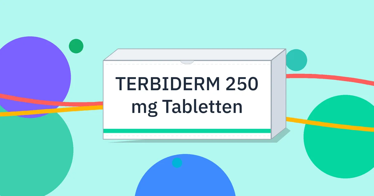 Symbolbild: Packung mit der Aufschrift TERBIDERM 250 mg Tabletten (PZN 00027430) – Verfügbarkeit und Bezug in Apotheken in Frankfurt am Main