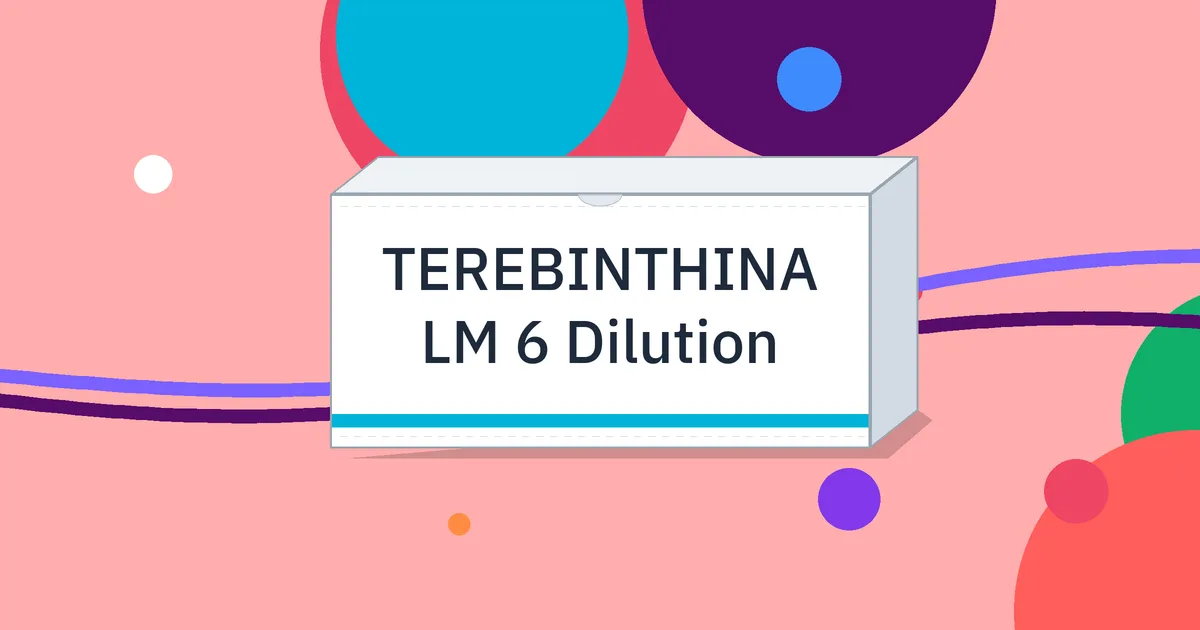 Symbolbild: Packung mit der Aufschrift TEREBINTHINA LM 6 Dilution (PZN 13216546) – Verfügbarkeit und Bezug in Apotheken in Frankfurt am Main