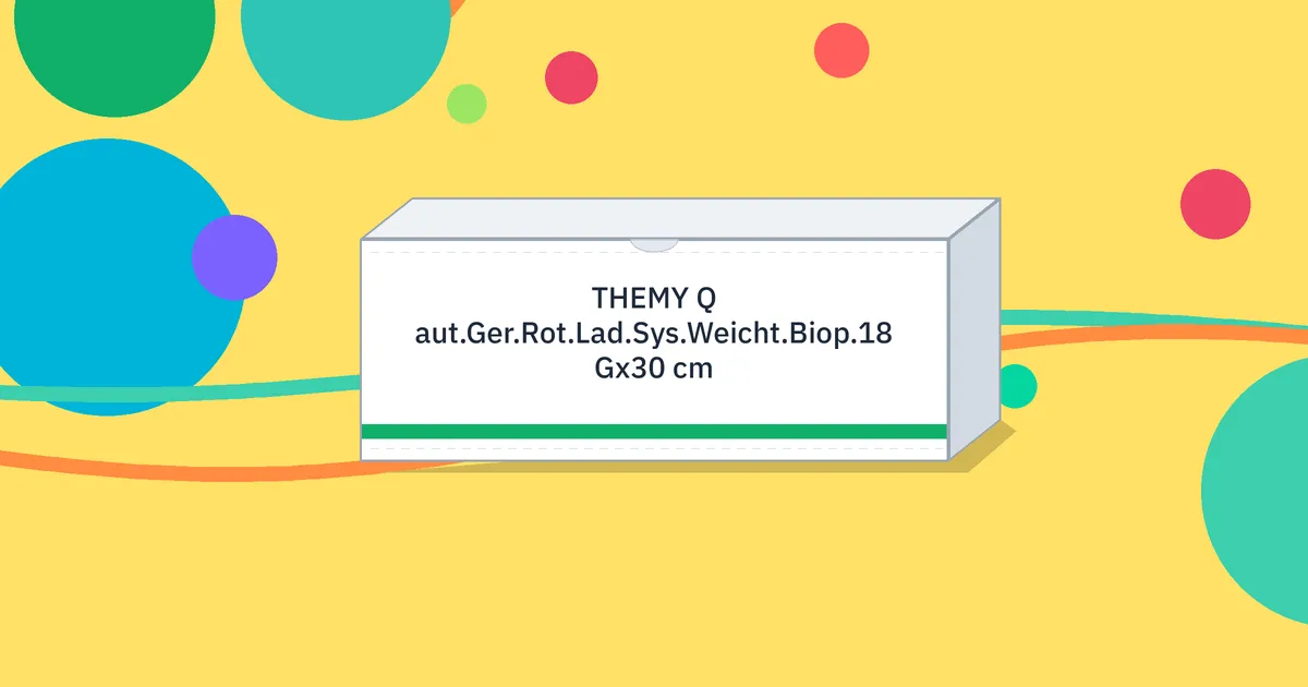 Symbolbild: Packung mit der Aufschrift THEMY Q aut.Ger.Rot.Lad.Sys.Weicht.Biop.18 Gx30 cm (PZN 19738010) – Verfügbarkeit und Bezug in Apotheken in Frankfurt am Main