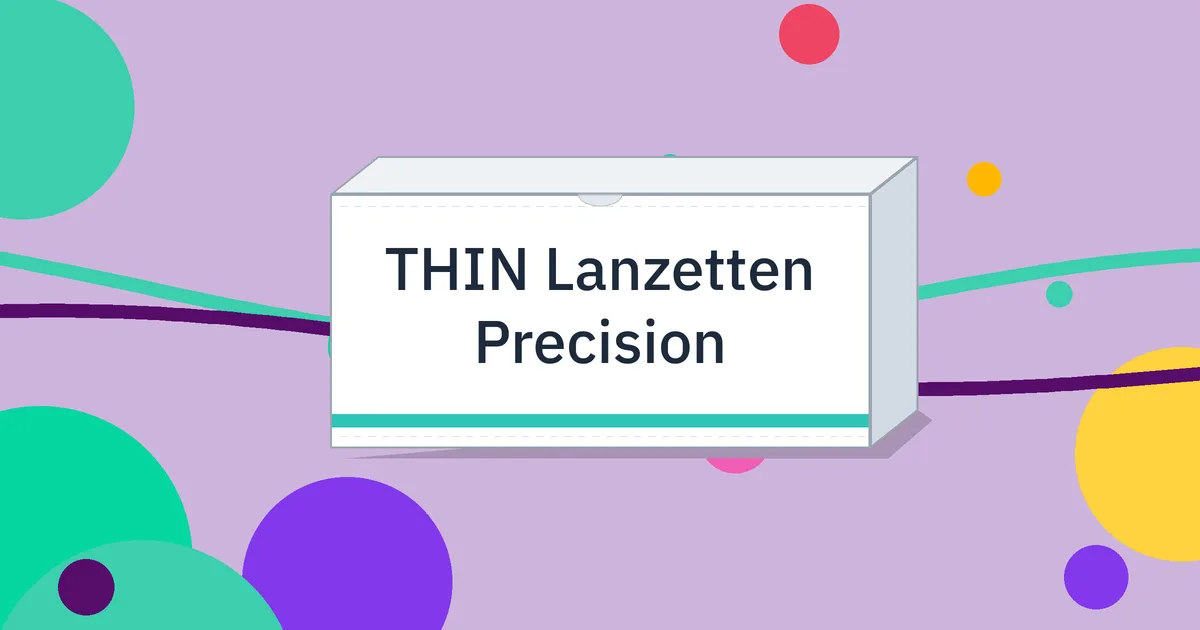 Symbolbild: Packung mit der Aufschrift THIN Lanzetten Precision (PZN 09251382) – Verfügbarkeit und Bezug in Apotheken in Frankfurt am Main