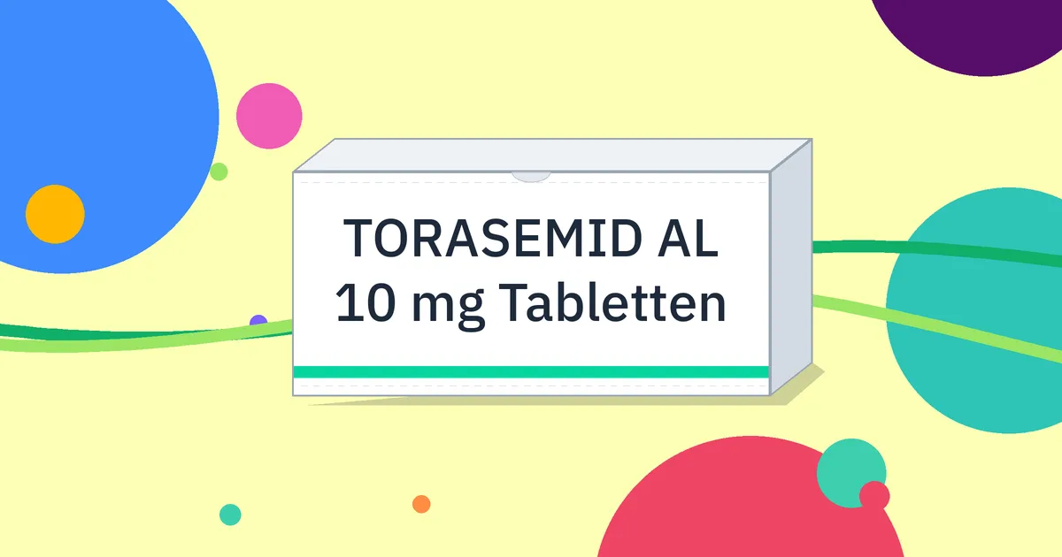 Symbolbild: Packung mit der Aufschrift TORASEMID AL 10 mg Tabletten (PZN 01562579) – Verfügbarkeit und Bezug in Apotheken in Frankfurt am Main