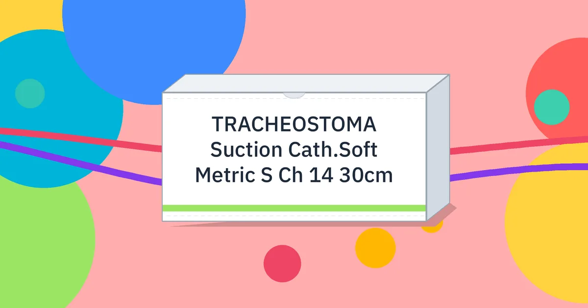 Symbolbild: Packung mit der Aufschrift TRACHEOSTOMA Suction Cath.Soft Metric S Ch 14 30cm (PZN 20313540) – Verfügbarkeit und Bezug in Apotheken in Frankfurt am Main