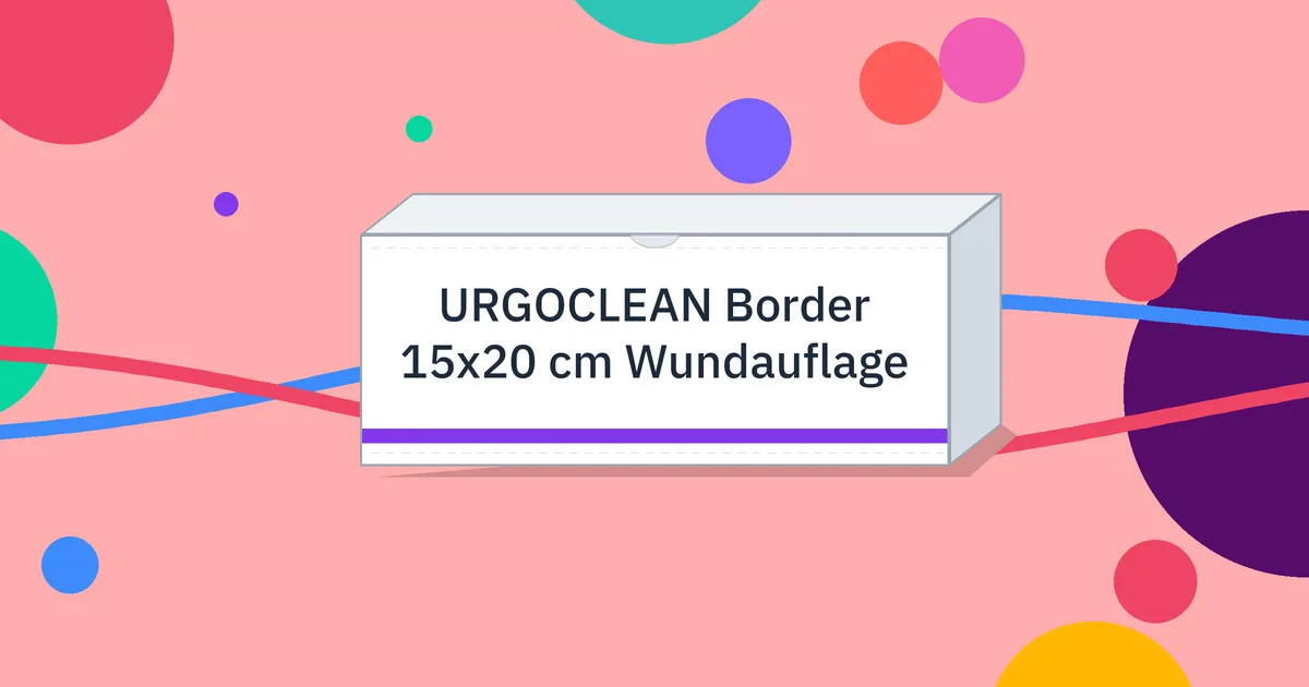 Symbolbild: Packung mit der Aufschrift URGOCLEAN Border 15x20 cm Wundauflage (PZN 19538452) – Verfügbarkeit und Bezug in Apotheken in Frankfurt am Main