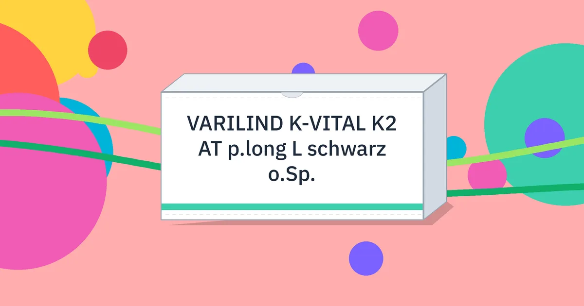 Symbolbild: Packung mit der Aufschrift VARILIND K-VITAL K2 AT p.long L schwarz o.Sp. (PZN 20562237) – Verfügbarkeit und Bezug in Apotheken in Frankfurt am Main