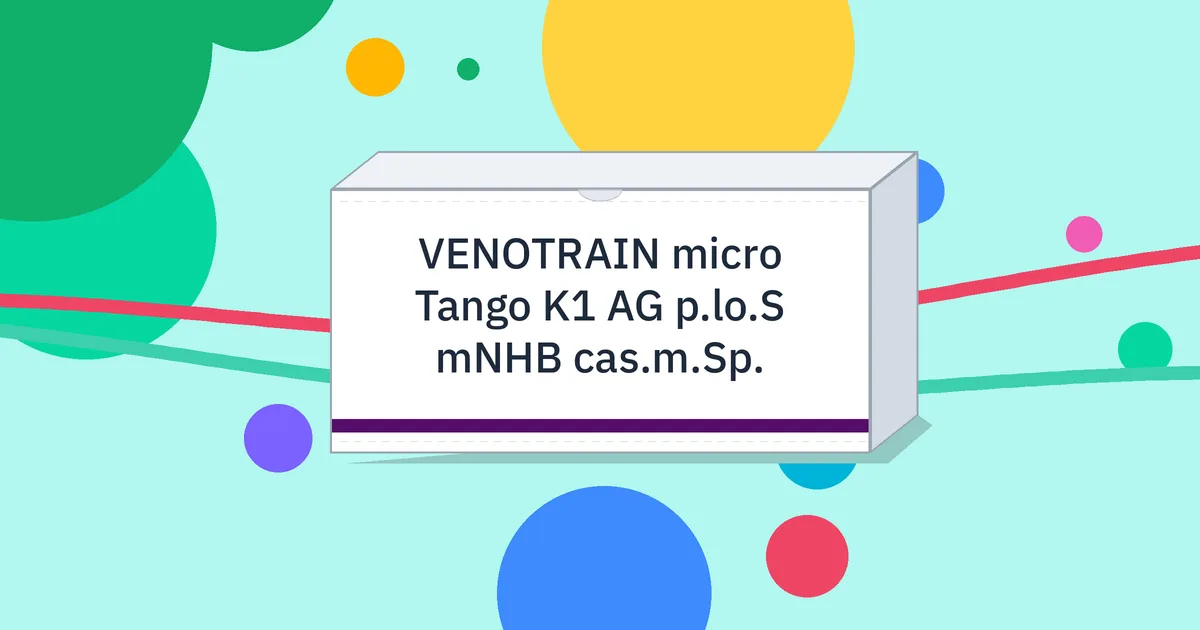 Symbolbild: Packung mit der Aufschrift VENOTRAIN micro Tango K1 AG p.lo.S mNHB cas.m.Sp. (PZN 20763668) – Verfügbarkeit und Bezug in Apotheken in Frankfurt am Main