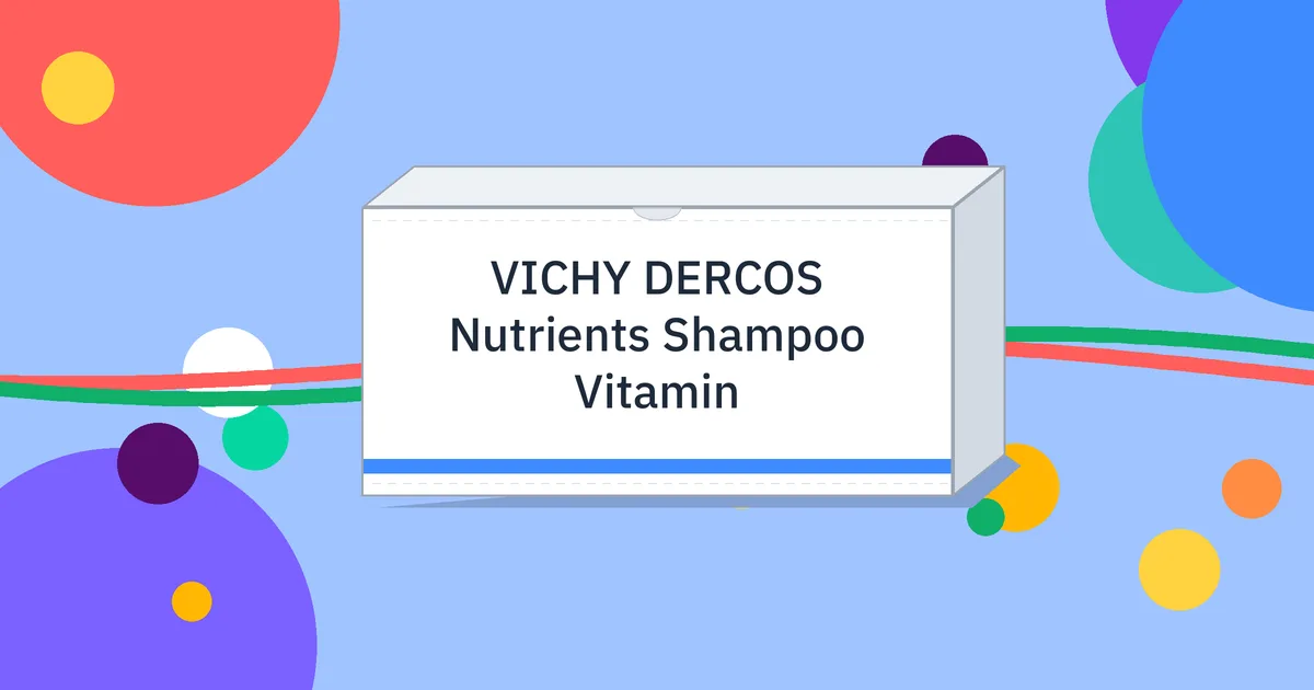Symbolbild: Packung mit der Aufschrift VICHY DERCOS Nutrients Shampoo Vitamin (PZN 13896848) – Verfügbarkeit und Bezug in Apotheken in Frankfurt am Main
