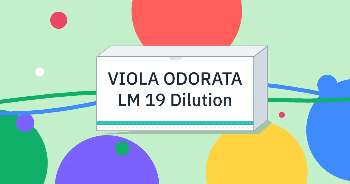Symbolbild: Packung mit der Aufschrift VIOLA ODORATA LM 19 Dilution (PZN 13275477) – Verfügbarkeit und Bezug in Apotheken in Frankfurt am Main