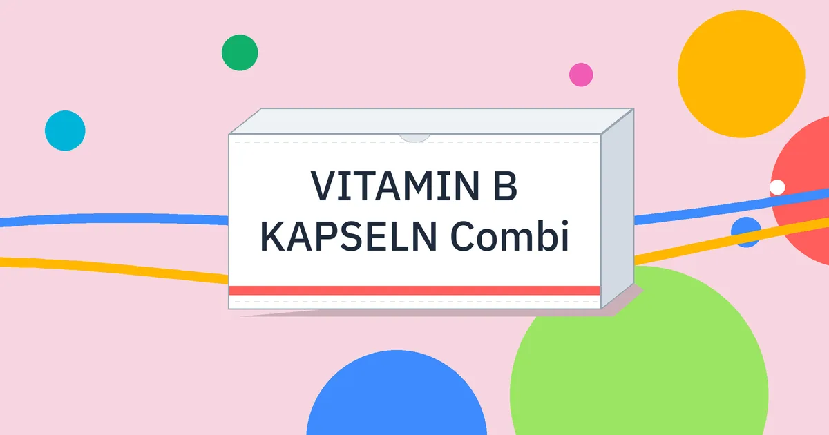 Symbolbild: Packung mit der Aufschrift VITAMIN B KAPSELN Combi (PZN 02847048) – Verfügbarkeit und Bezug in Apotheken in Frankfurt am Main