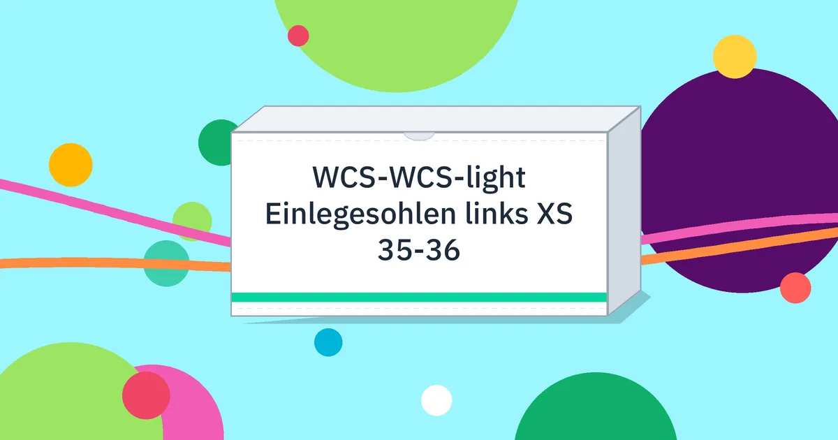 Symbolbild: Packung mit der Aufschrift WCS-WCS-light Einlegesohlen links XS 35-36 (PZN 16631665) – Verfügbarkeit und Bezug in Apotheken in Frankfurt am Main