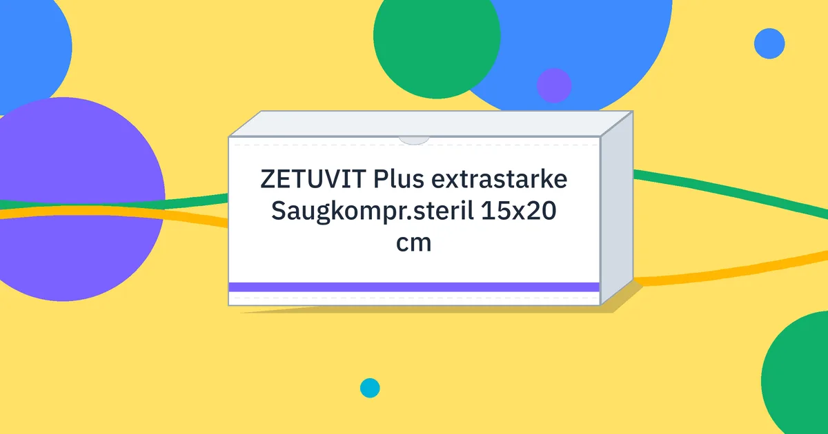 Symbolbild: Packung mit der Aufschrift ZETUVIT Plus extrastarke Saugkompr.steril 15x20 cm (PZN 20392545) – Verfügbarkeit und Bezug in Apotheken in Frankfurt am Main