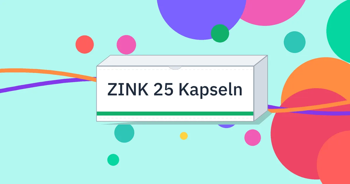 Symbolbild: Packung mit der Aufschrift ZINK 25 Kapseln (PZN 10996182) – Verfügbarkeit und Bezug in Apotheken in Frankfurt am Main