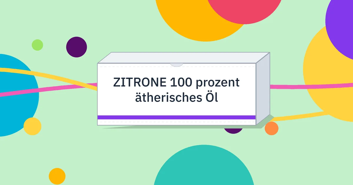 Symbolbild: Packung mit der Aufschrift ZITRONE 100 prozent ätherisches Öl (PZN 07205188) – Verfügbarkeit und Bezug in Apotheken in Frankfurt am Main