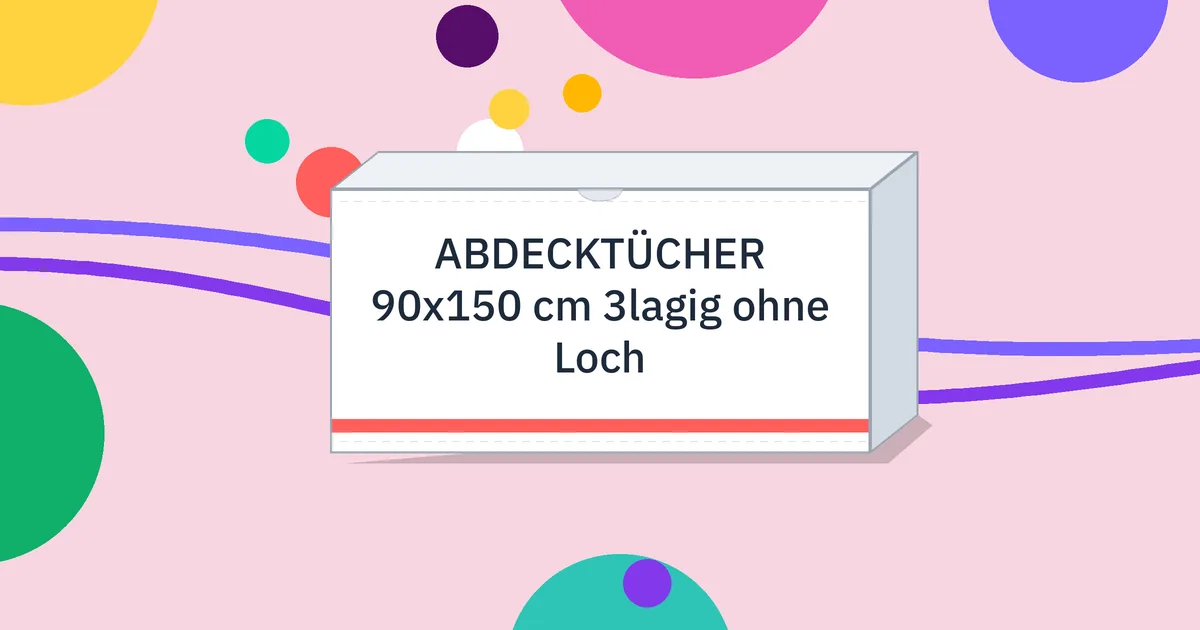 Symbolbild: Packung mit der Aufschrift ABDECKTÜCHER 90x150 cm 3lagig ohne Loch (PZN 09728482) – Verfügbarkeit und Bezug in Apotheken in Frankfurt am Main