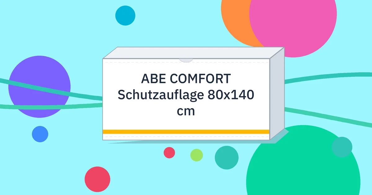 Symbolbild: Packung mit der Aufschrift ABE COMFORT Schutzauflage 80x140 cm (PZN 01082431) – Verfügbarkeit und Bezug in Apotheken in Frankfurt am Main