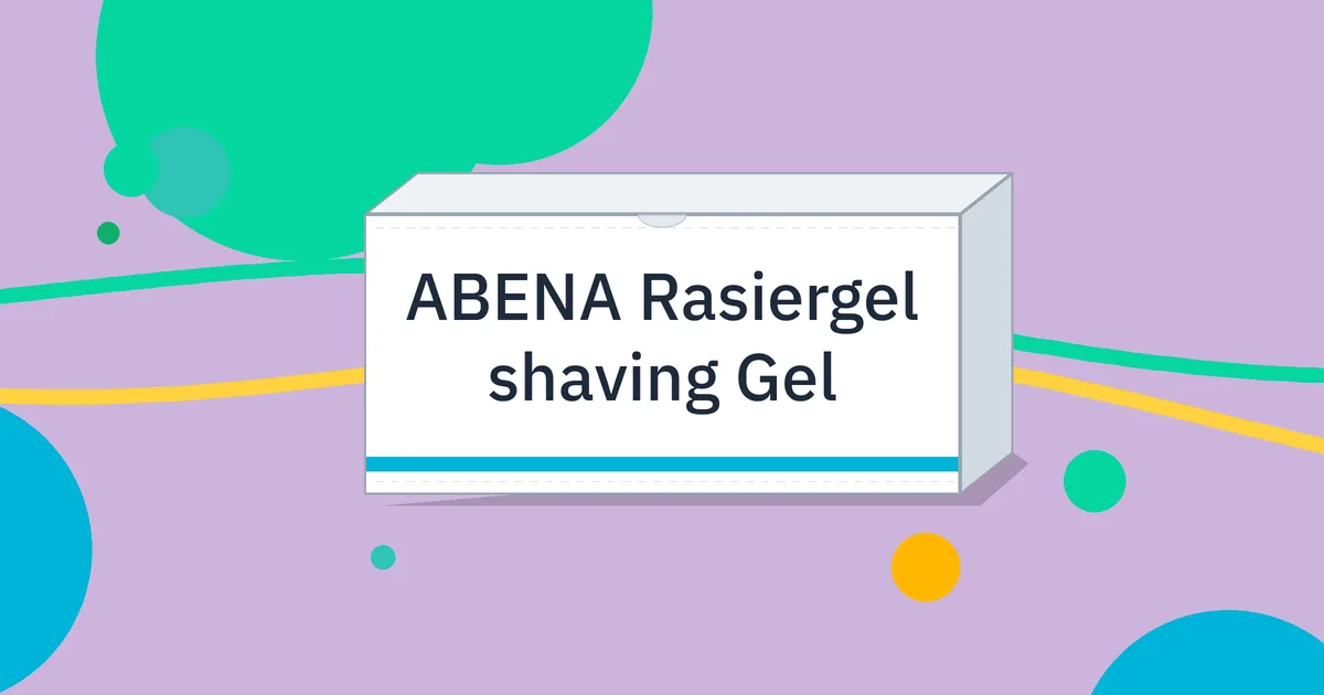 Symbolbild: Packung mit der Aufschrift ABENA Rasiergel shaving Gel (PZN 19209553) – Verfügbarkeit und Bezug in Apotheken in Frankfurt am Main