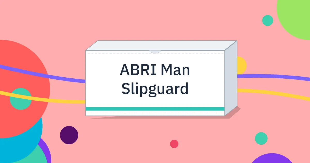 Symbolbild: Packung mit der Aufschrift ABRI Man Slipguard (PZN 04972792) – Verfügbarkeit und Bezug in Apotheken in Frankfurt am Main