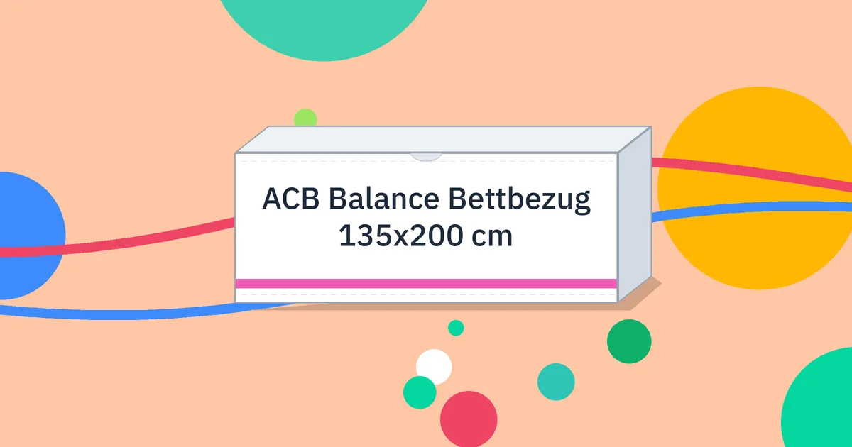 Symbolbild: Packung mit der Aufschrift ACB Balance Bettbezug 135x200 cm (PZN 11648603) – Verfügbarkeit und Bezug in Apotheken in Frankfurt am Main