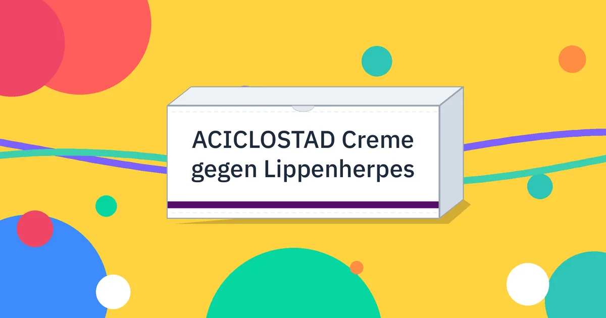 Symbolbild: Packung mit der Aufschrift ACICLOSTAD Creme gegen Lippenherpes (PZN 06873114) – Verfügbarkeit und Bezug in Apotheken in Frankfurt am Main
