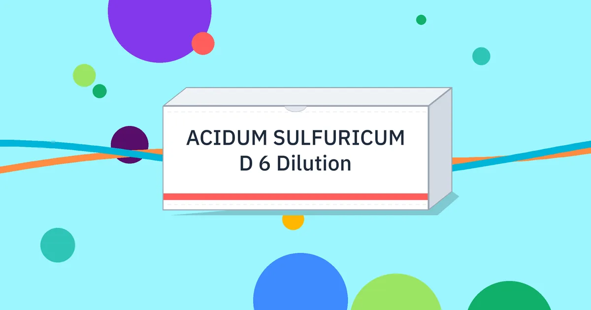 Symbolbild: Packung mit der Aufschrift ACIDUM SULFURICUM D 6 Dilution (PZN 02121357) – Verfügbarkeit und Bezug in Apotheken in Frankfurt am Main