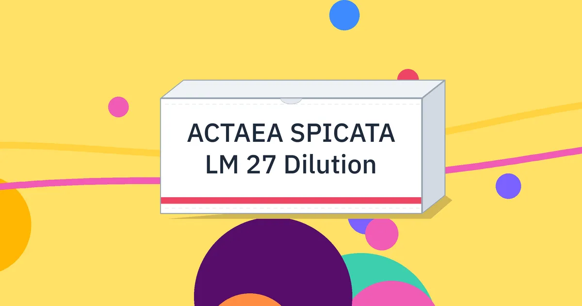 Symbolbild: Packung mit der Aufschrift ACTAEA SPICATA LM 27 Dilution (PZN 13293877) – Verfügbarkeit und Bezug in Apotheken in Frankfurt am Main