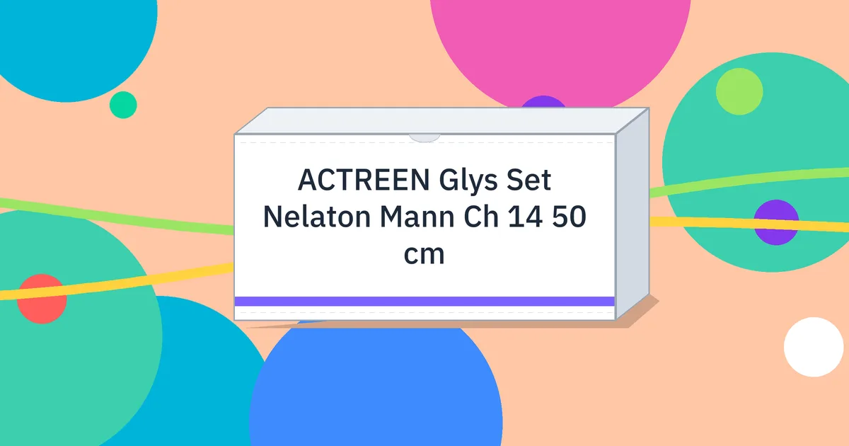 Symbolbild: Packung mit der Aufschrift ACTREEN Glys Set Nelaton Mann Ch 14 50 cm (PZN 00580138) – Verfügbarkeit und Bezug in Apotheken in Frankfurt am Main
