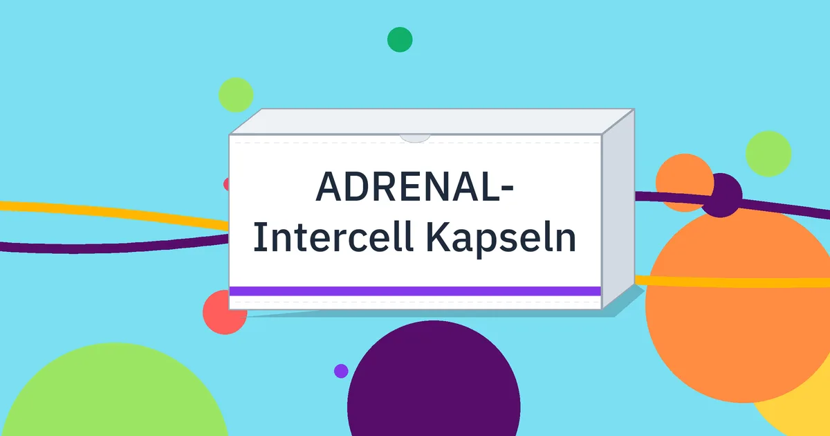 Symbolbild: Packung mit der Aufschrift ADRENAL-Intercell Kapseln (PZN 11316315) – Verfügbarkeit und Bezug in Apotheken in Frankfurt am Main