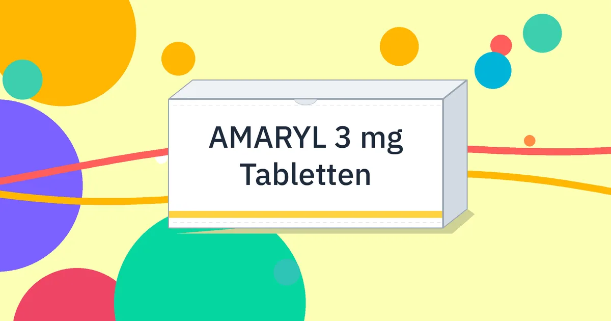 Symbolbild: Packung mit der Aufschrift AMARYL 3 mg Tabletten (PZN 04711459) – Verfügbarkeit und Bezug in Apotheken in Frankfurt am Main
