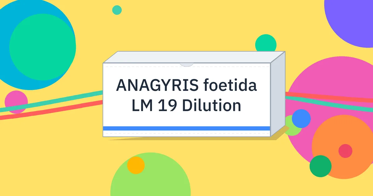 Symbolbild: Packung mit der Aufschrift ANAGYRIS foetida LM 19 Dilution (PZN 13328417) – Verfügbarkeit und Bezug in Apotheken in Frankfurt am Main
