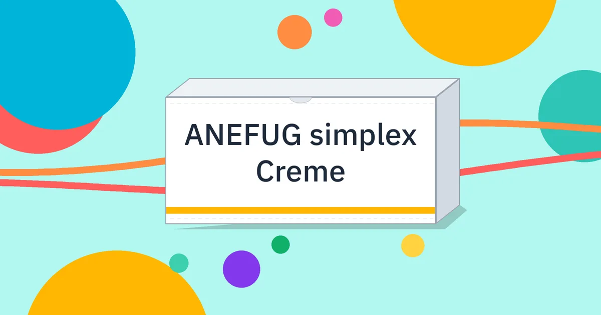 Symbolbild: Packung mit der Aufschrift ANEFUG simplex Creme (PZN 01798885) – Verfügbarkeit und Bezug in Apotheken in Frankfurt am Main