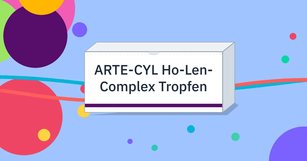 Symbolbild: Packung mit der Aufschrift ARTE-CYL Ho-Len-Complex Tropfen (PZN 07186002) – Verfügbarkeit und Bezug in Apotheken in Frankfurt am Main
