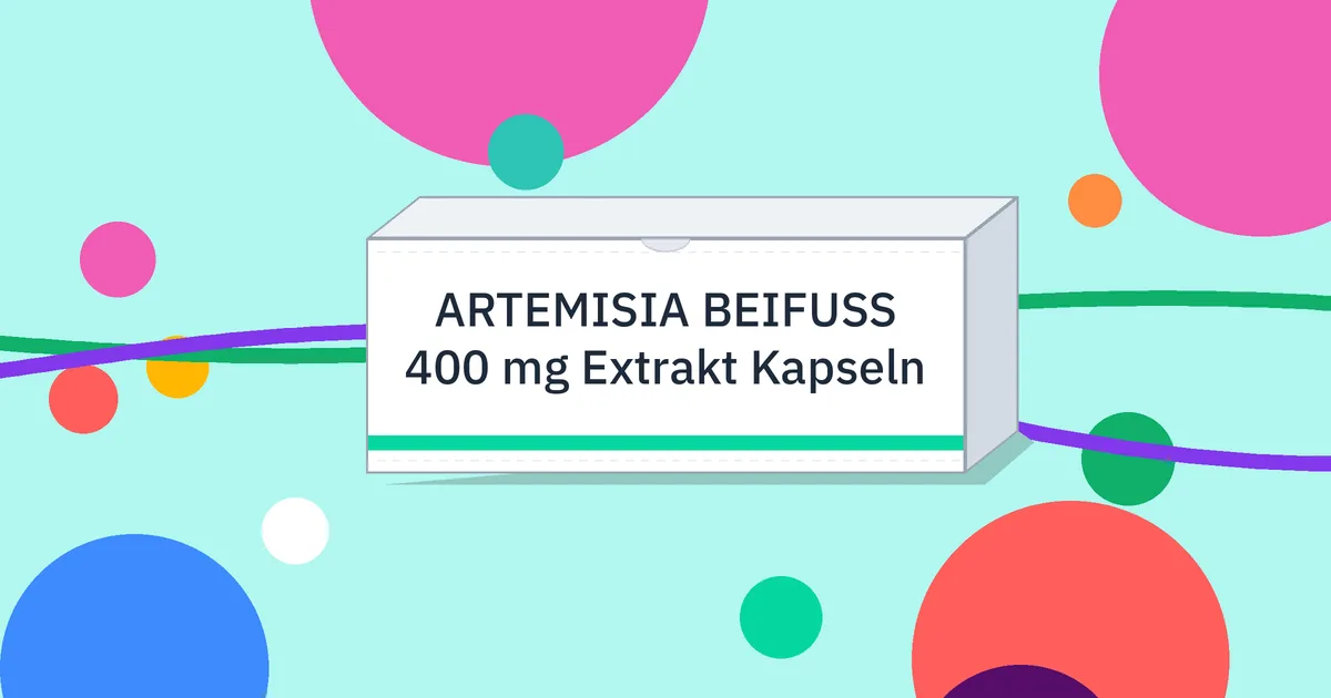 Symbolbild: Packung mit der Aufschrift ARTEMISIA BEIFUSS 400 mg Extrakt Kapseln (PZN 16779770) – Verfügbarkeit und Bezug in Apotheken in Frankfurt am Main