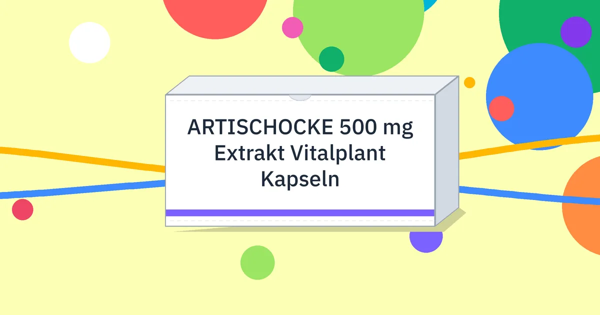 Symbolbild: Packung mit der Aufschrift ARTISCHOCKE 500 mg Extrakt Vitalplant Kapseln (PZN 12503947) – Verfügbarkeit und Bezug in Apotheken in Frankfurt am Main