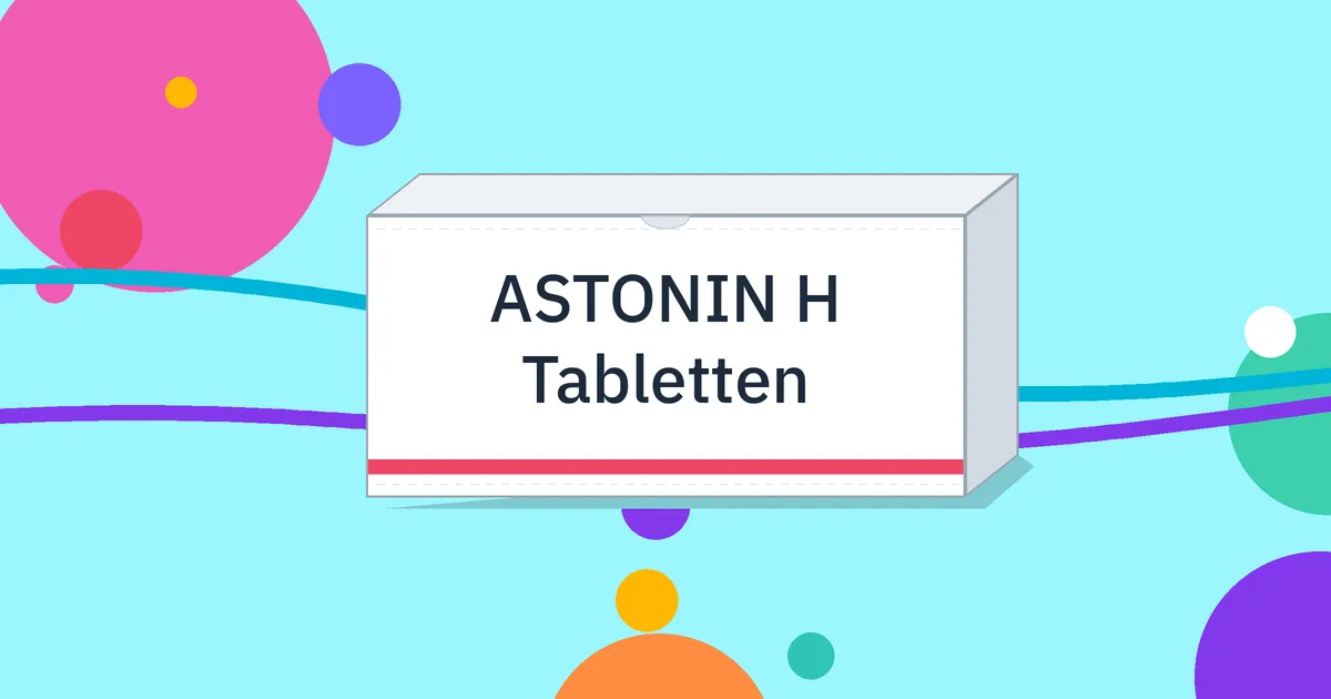 Symbolbild: Packung mit der Aufschrift ASTONIN H Tabletten (PZN 07499876) – Verfügbarkeit und Bezug in Apotheken in Frankfurt am Main