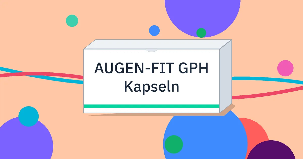 Symbolbild: Packung mit der Aufschrift AUGEN-FIT GPH Kapseln (PZN 16129612) – Verfügbarkeit und Bezug in Apotheken in Frankfurt am Main
