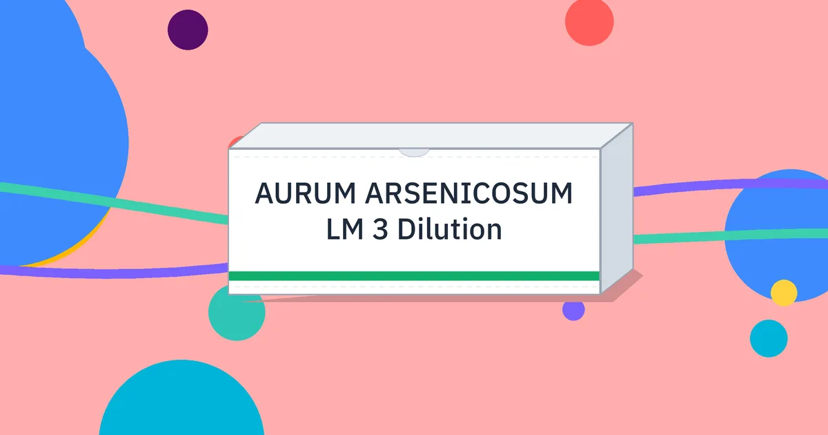 Symbolbild: Packung mit der Aufschrift AURUM ARSENICOSUM LM 3 Dilution (PZN 09430512) – Verfügbarkeit und Bezug in Apotheken in Frankfurt am Main