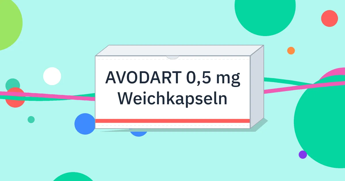Symbolbild: Packung mit der Aufschrift AVODART 0,5 mg Weichkapseln (PZN 20107042) – Verfügbarkeit und Bezug in Apotheken in Frankfurt am Main