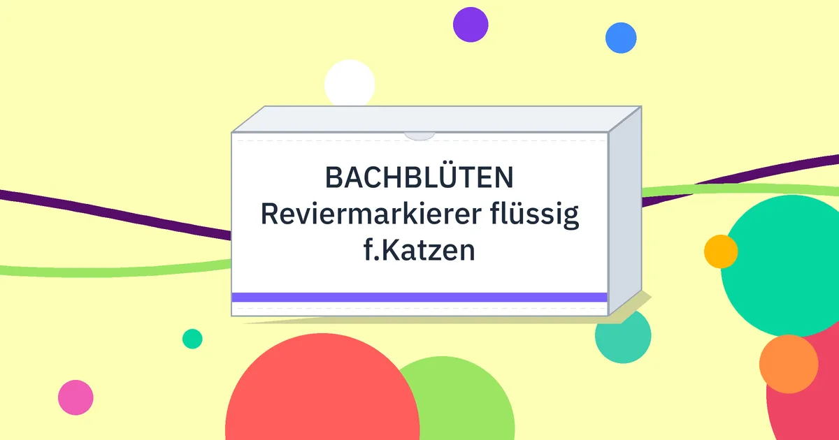 Symbolbild: Packung mit der Aufschrift BACHBLÜTEN Reviermarkierer flüssig f.Katzen (PZN 10263568) – Verfügbarkeit und Bezug in Apotheken in Frankfurt am Main