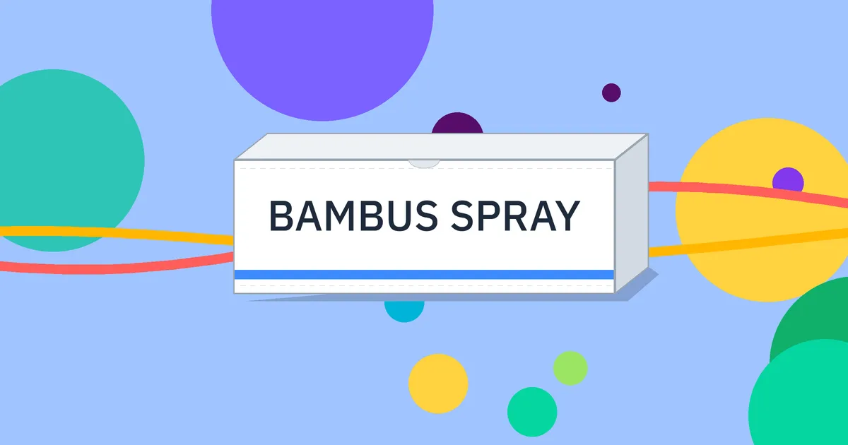 Symbolbild: Packung mit der Aufschrift BAMBUS SPRAY (PZN 19140927) – Verfügbarkeit und Bezug in Apotheken in Frankfurt am Main
