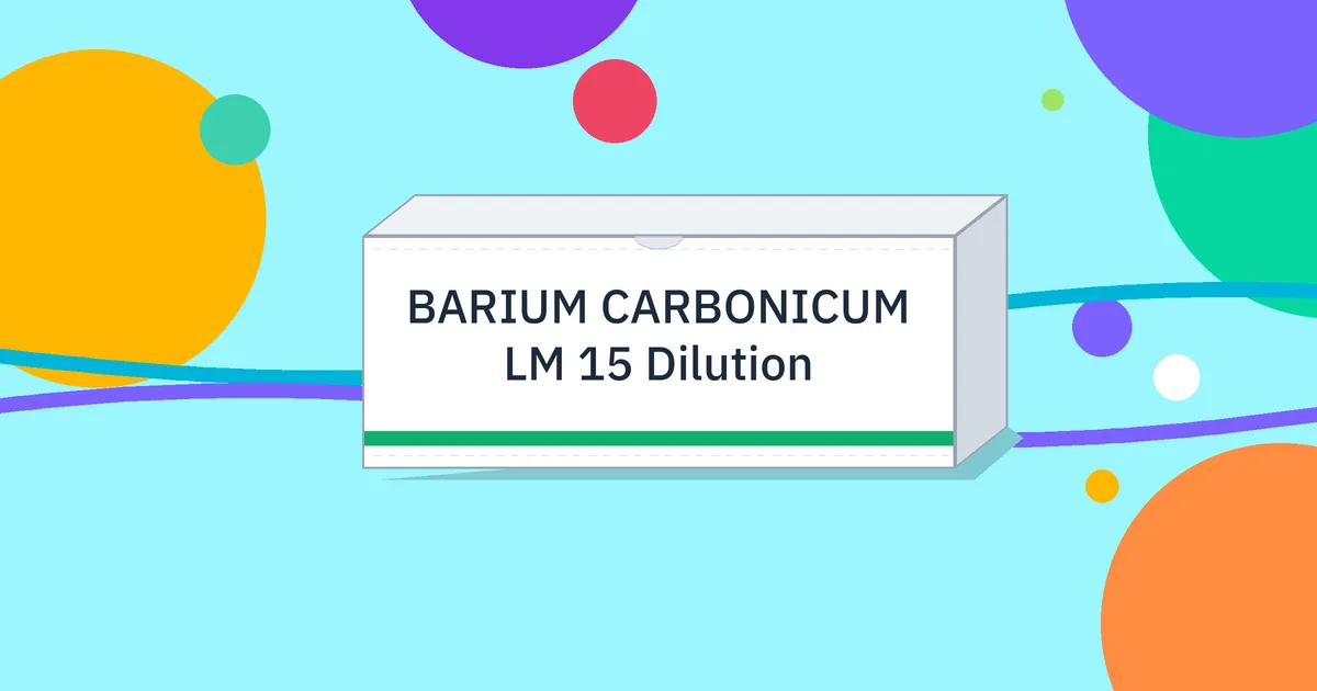 Symbolbild: Packung mit der Aufschrift BARIUM CARBONICUM LM 15 Dilution (PZN 12788967) – Verfügbarkeit und Bezug in Apotheken in Frankfurt am Main
