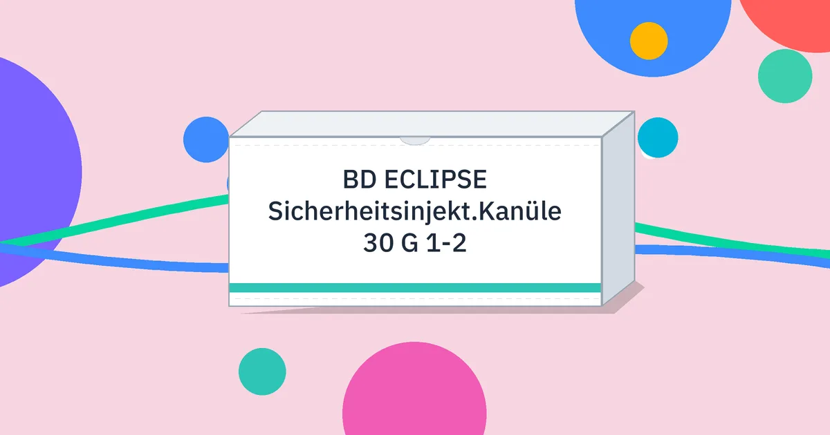 Symbolbild: Packung mit der Aufschrift BD ECLIPSE Sicherheitsinjekt.Kanüle 30 G 1-2 (PZN 05012172) – Verfügbarkeit und Bezug in Apotheken in Frankfurt am Main