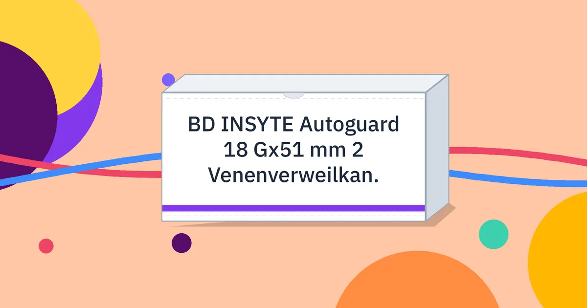 Symbolbild: Packung mit der Aufschrift BD INSYTE Autoguard 18 Gx51 mm 2 Venenverweilkan. (PZN 07546759) – Verfügbarkeit und Bezug in Apotheken in Frankfurt am Main