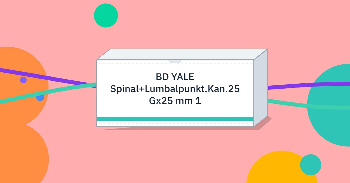 Symbolbild: Packung mit der Aufschrift BD YALE Spinal+Lumbalpunkt.Kan.25 Gx25 mm 1 (PZN 07546044) – Verfügbarkeit und Bezug in Apotheken in Frankfurt am Main