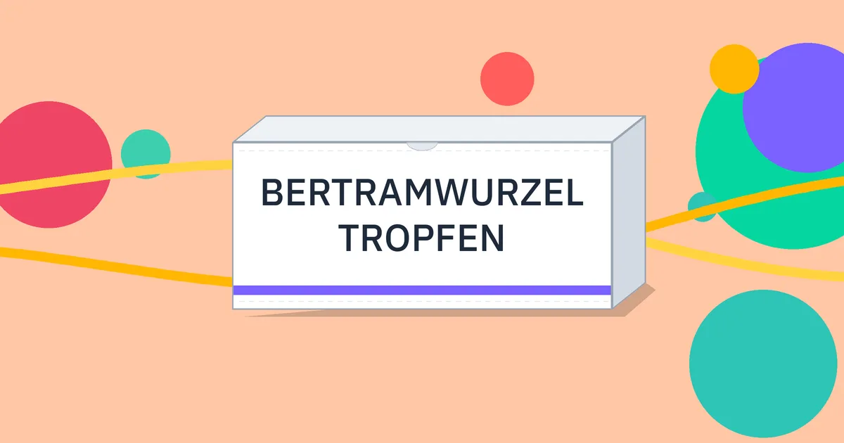 Symbolbild: Packung mit der Aufschrift BERTRAMWURZEL TROPFEN (PZN 14282692) – Verfügbarkeit und Bezug in Apotheken in Frankfurt am Main