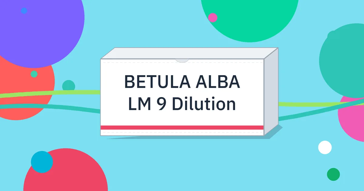 Symbolbild: Packung mit der Aufschrift BETULA ALBA LM 9 Dilution (PZN 12793767) – Verfügbarkeit und Bezug in Apotheken in Frankfurt am Main