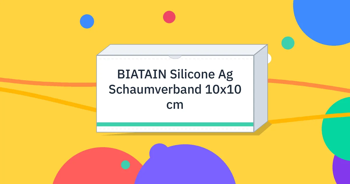 Symbolbild: Packung mit der Aufschrift BIATAIN Silicone Ag Schaumverband 10x10 cm (PZN 14331781) – Verfügbarkeit und Bezug in Apotheken in Frankfurt am Main