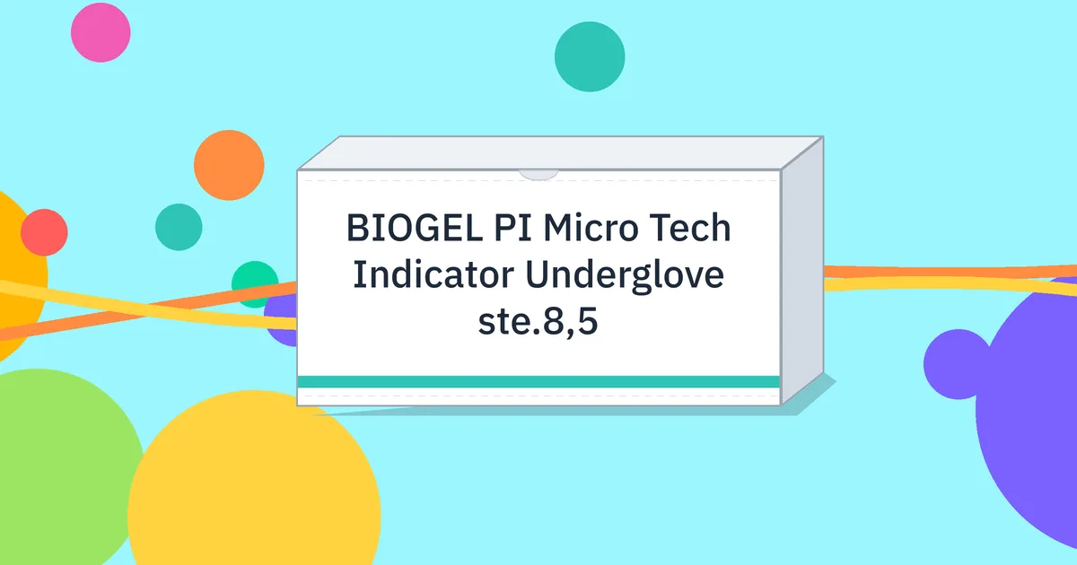 Symbolbild: Packung mit der Aufschrift BIOGEL PI Micro Tech Indicator Underglove ste.8,5 (PZN 20866954) – Verfügbarkeit und Bezug in Apotheken in Frankfurt am Main