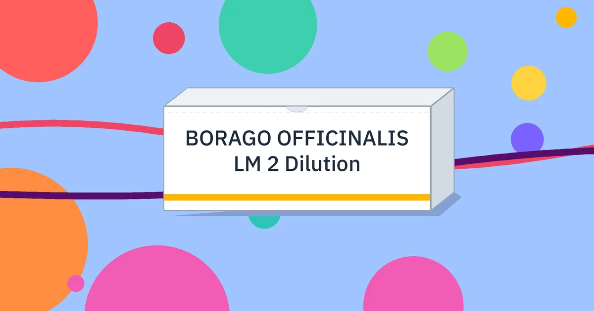 Symbolbild: Packung mit der Aufschrift BORAGO OFFICINALIS LM 2 Dilution (PZN 13392792) – Verfügbarkeit und Bezug in Apotheken in Frankfurt am Main