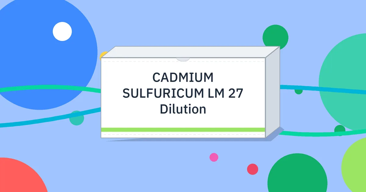 Symbolbild: Packung mit der Aufschrift CADMIUM SULFURICUM LM 27 Dilution (PZN 12798871) – Verfügbarkeit und Bezug in Apotheken in Frankfurt am Main