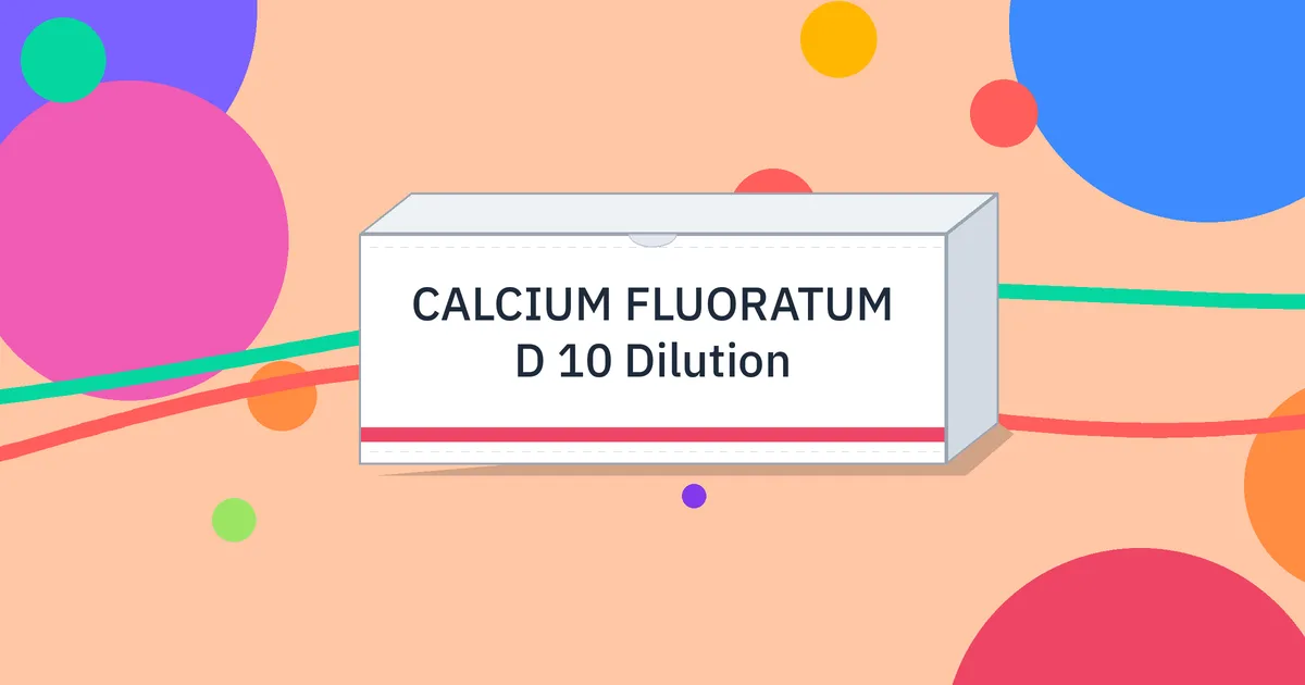 Symbolbild: Packung mit der Aufschrift CALCIUM FLUORATUM D 10 Dilution (PZN 02126076) – Verfügbarkeit und Bezug in Apotheken in Frankfurt am Main